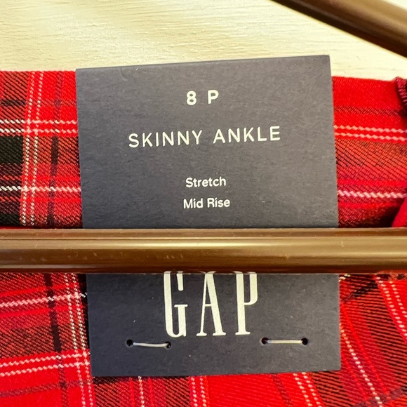 GAP Factory | Pants & Jumpsuits | Nwt Gap Red Plaid Cropped Pants ...